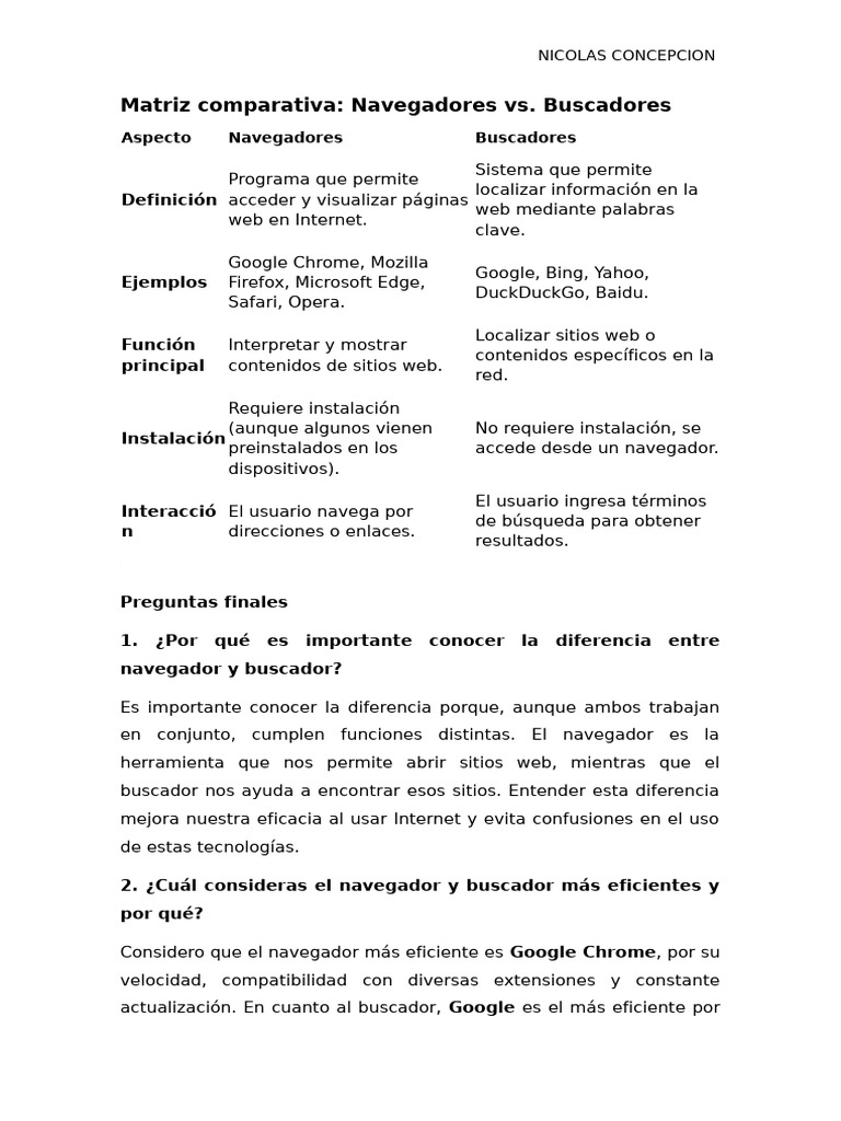 Matriz Comparativa | PDF