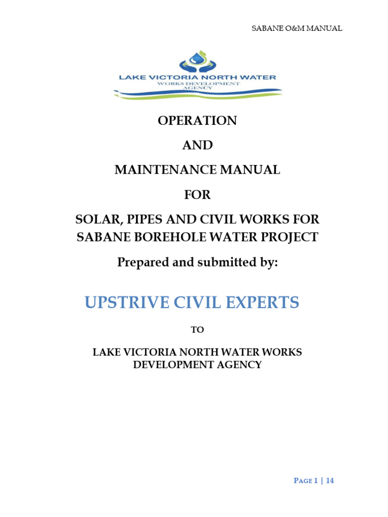 Sabane O&M | PDF | Pump | Leak
