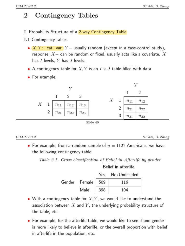 Dokumen - Tips - Chapter 2 ST 544 D Zhang 2 Contingency Tables | PDF ...