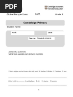 History Geography Grade 5 | PDF | Educational Assessment | Curriculum