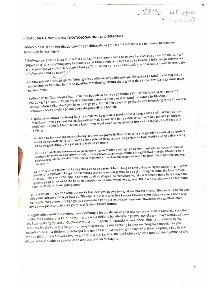Seabe Sa Modiri | PDF