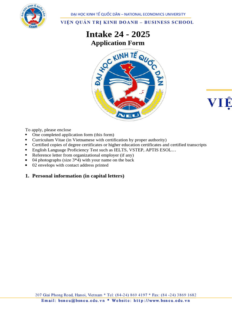 2025 Intake Application Form Guide | PDF | International English ...