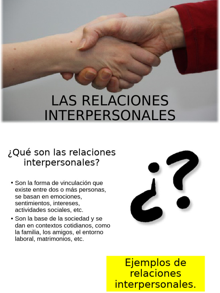 Las Relaciones Interpersonales | PDF