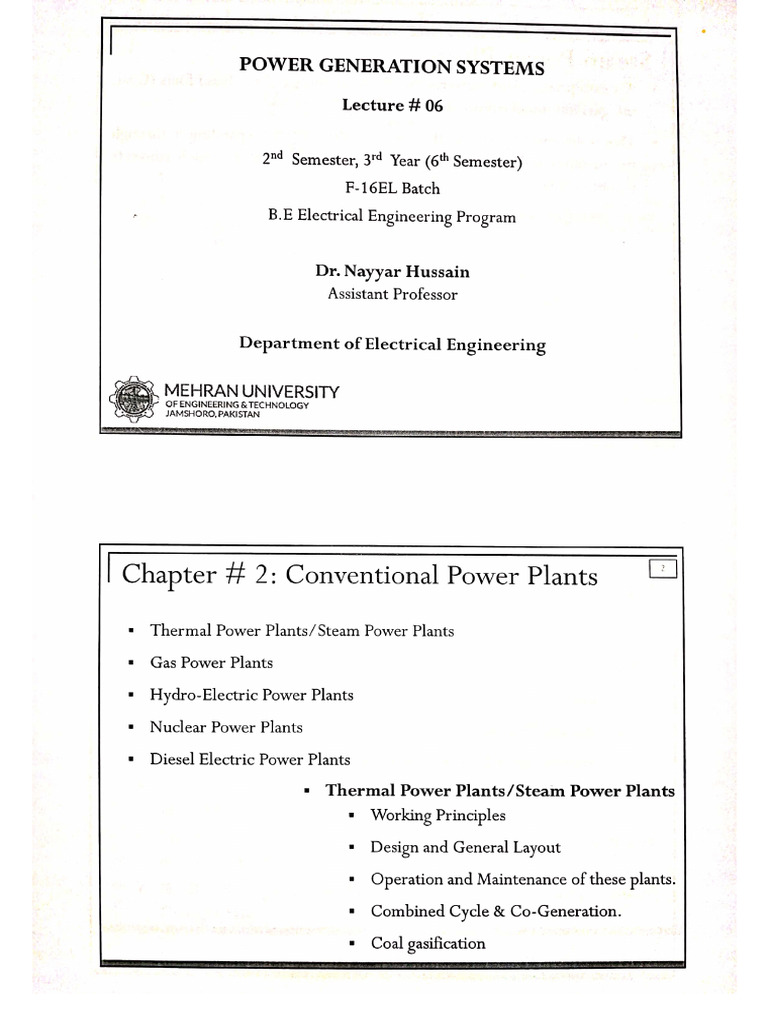 Lec 06 Steam Power Plants | PDF