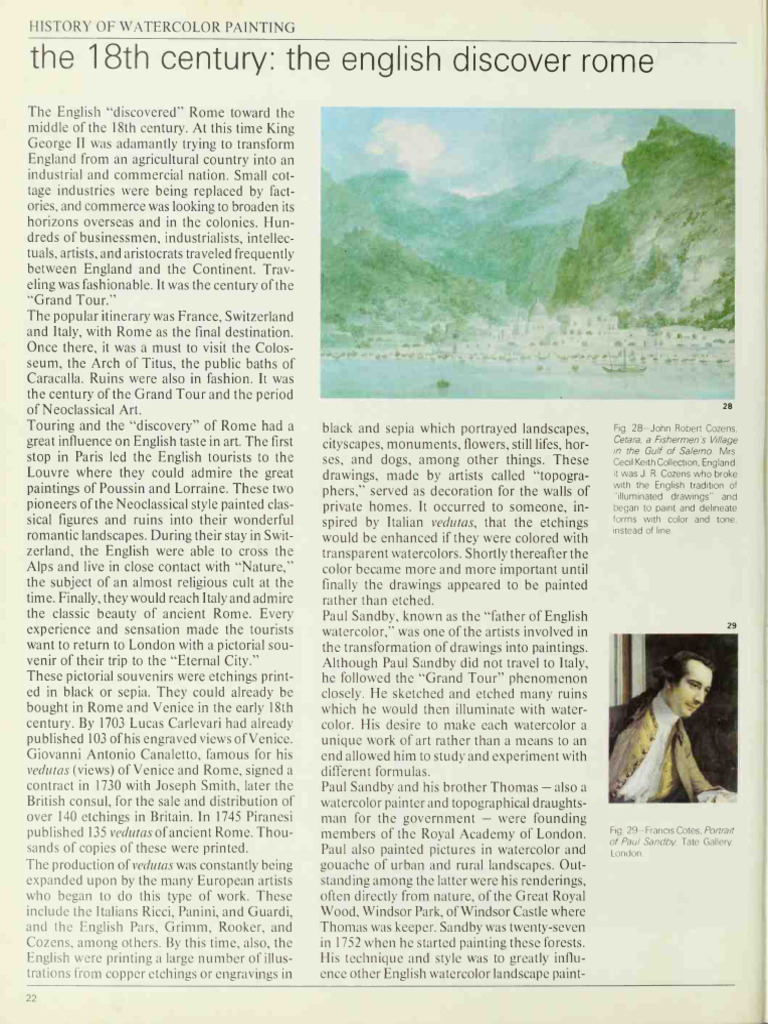 The 18th Century: The English Discover Rome | PDF | Watercolor Painting ...