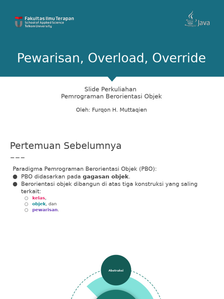 PBO-05 Pewarisan, Overload, Override | PDF