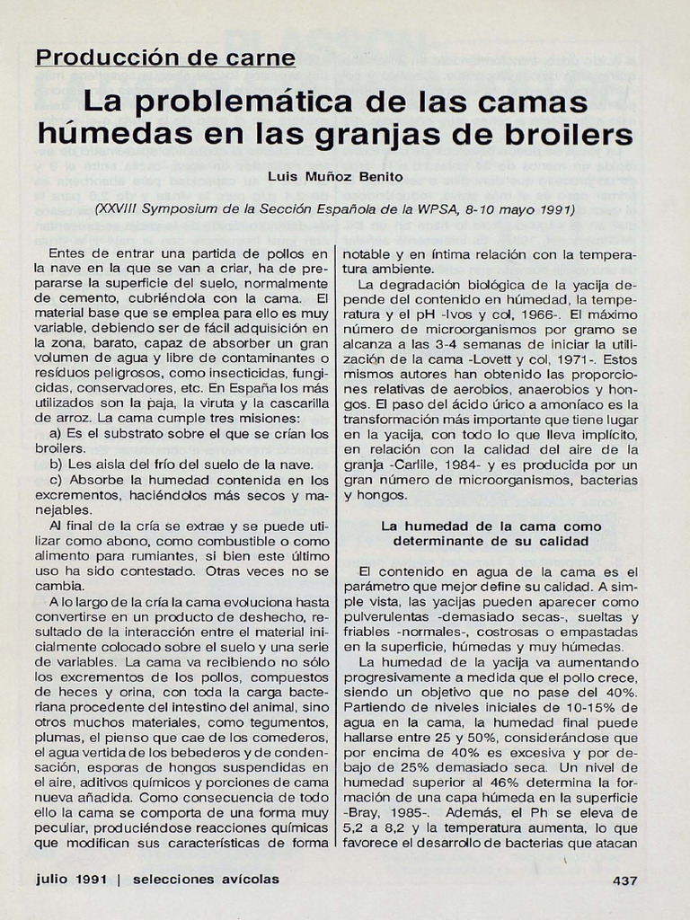 Artículo Humedad en Camas | PDF | Agua | Heces