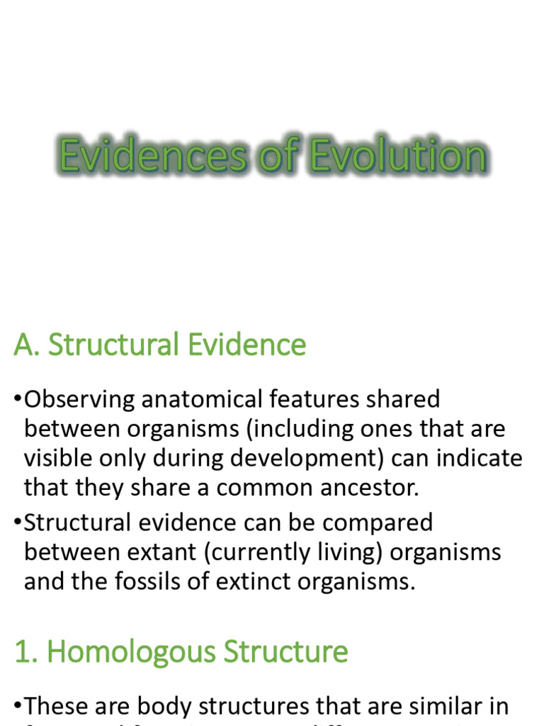 Evidences of Evolution | PDF | Evolution | Species