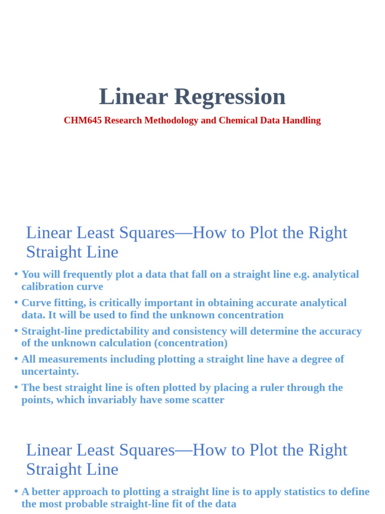 Lecture Linear Regression 7 April 2025 Pdf Least Squares