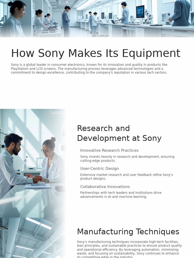 How Sony Makes Its Equipment | PDF | Sony | Marketing Strategy