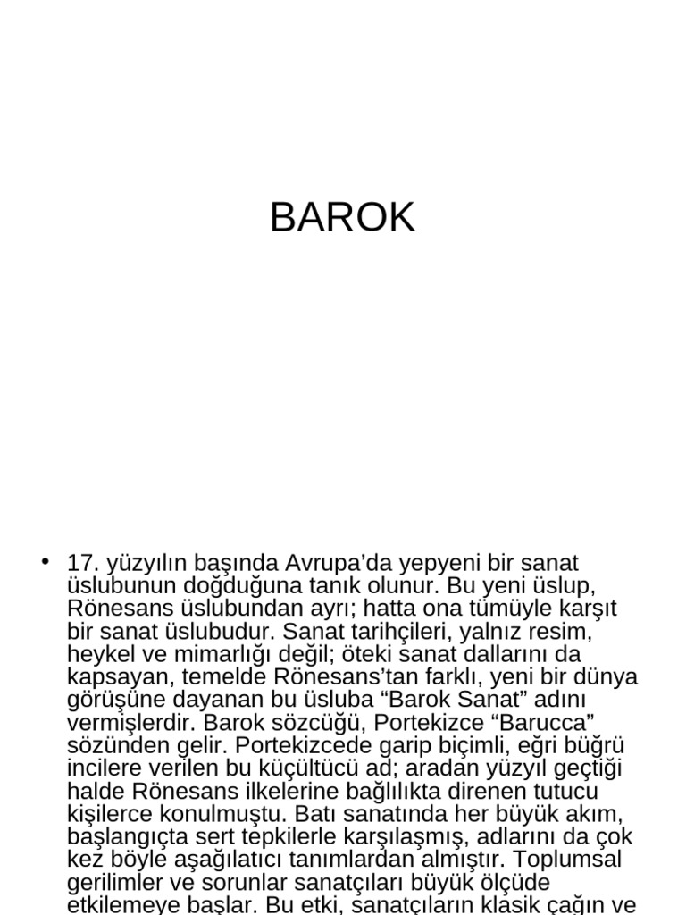 BAROK | PDF