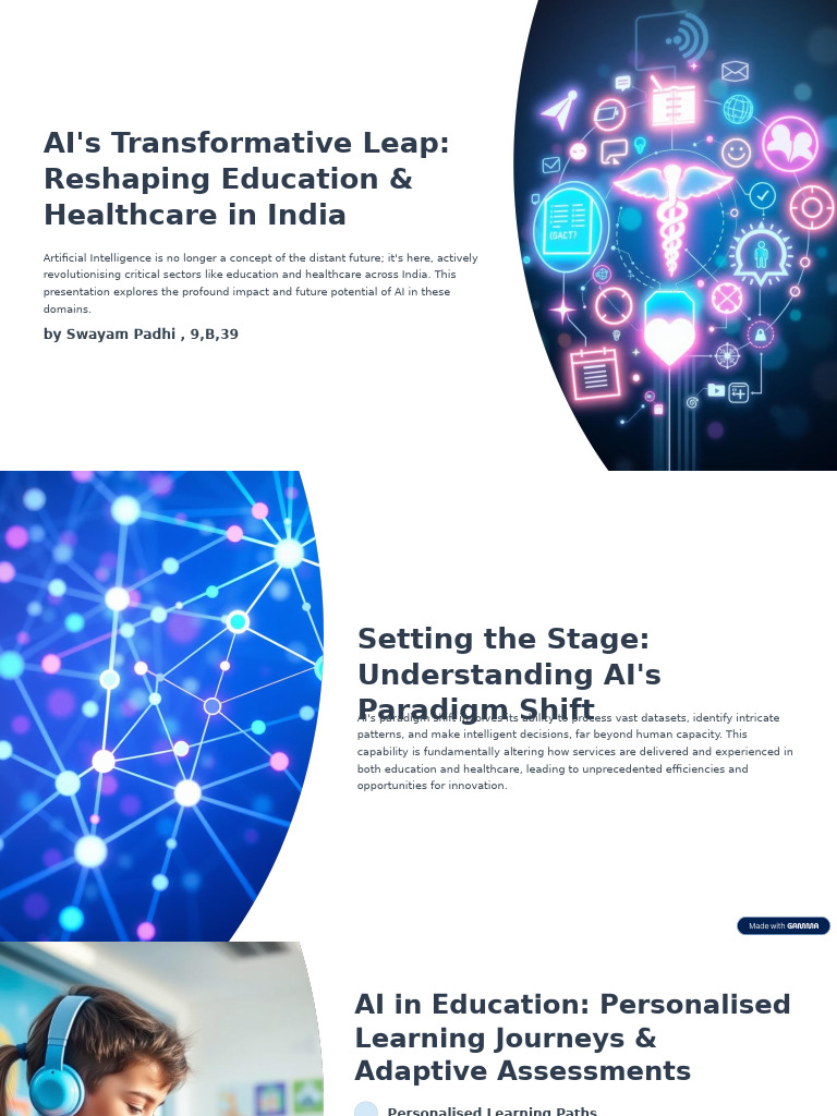 AI Transforming Education & Healthcare in India | PDF | Personalized ...