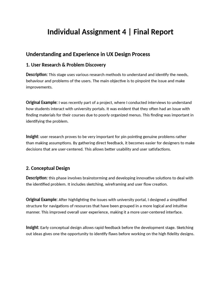 Individual Assignment 4 Handwritten | PDF | Usability | Cognitive Science