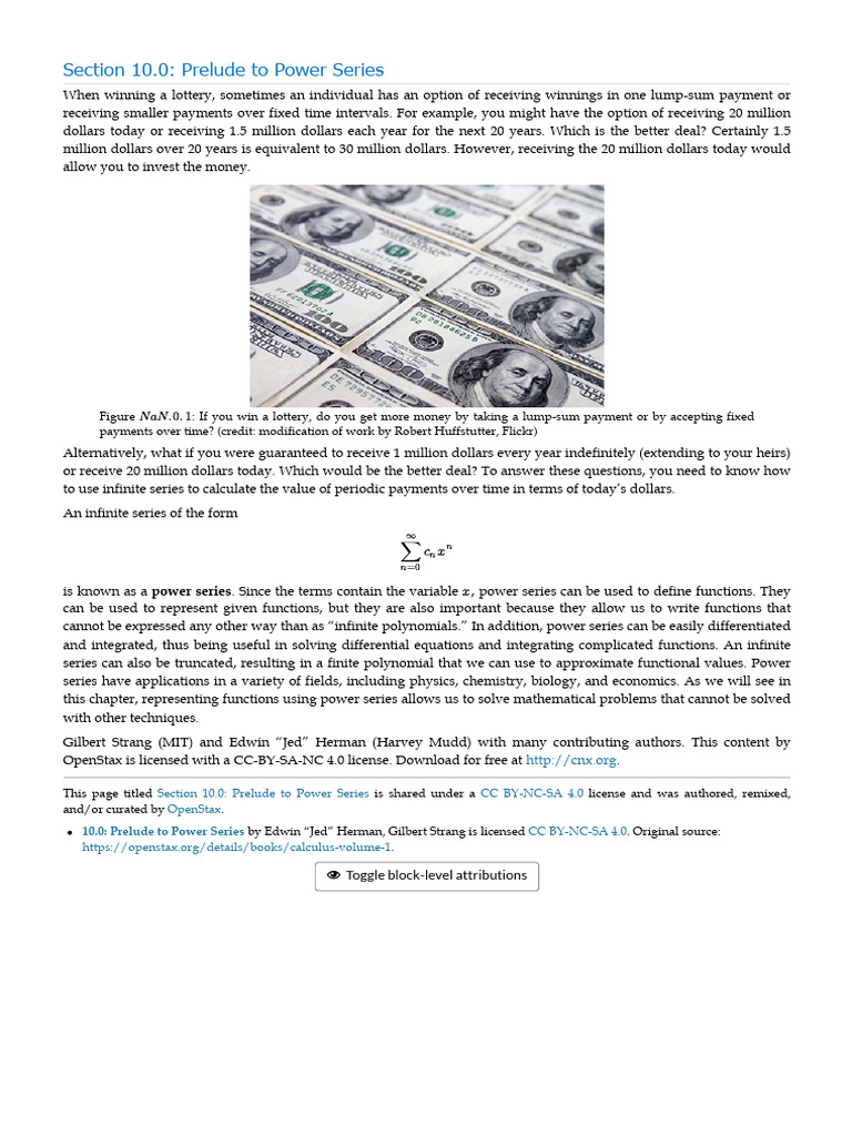 Prelude To Power Series | PDF | Power Series | Function (Mathematics)