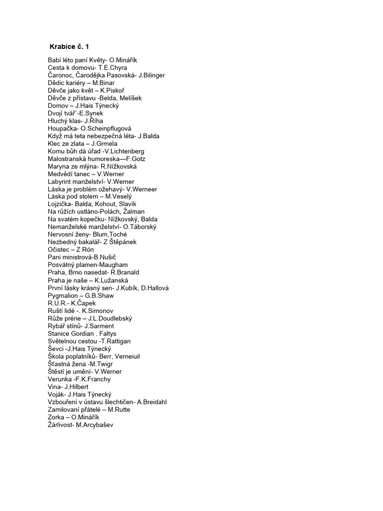 Seznam Textu DS Krakonos 1 W89ce | PDF