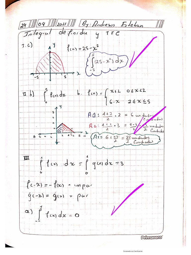 Editado - Taller 2 Integral Definida y Aplicaciones | PDF