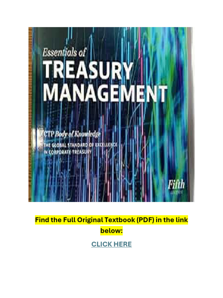 Essentials of Treasury Management 5th Edition | PDF | Financial Risk ...
