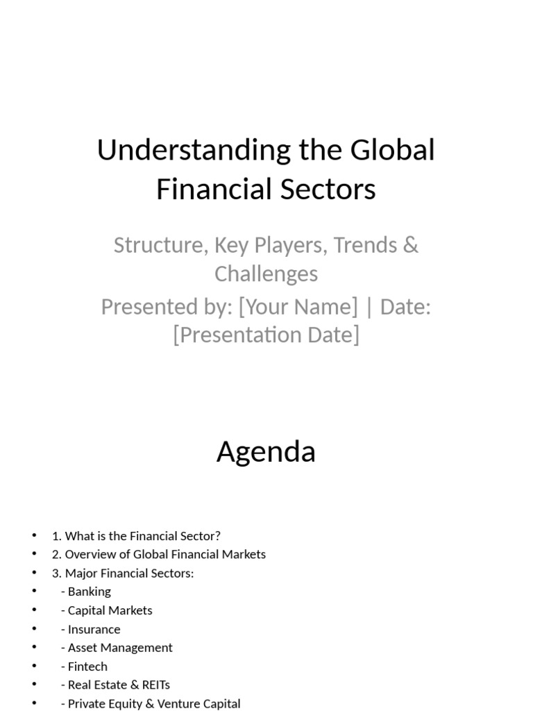 Global Financial Sectors Presentation With Charts and Logos | PDF ...