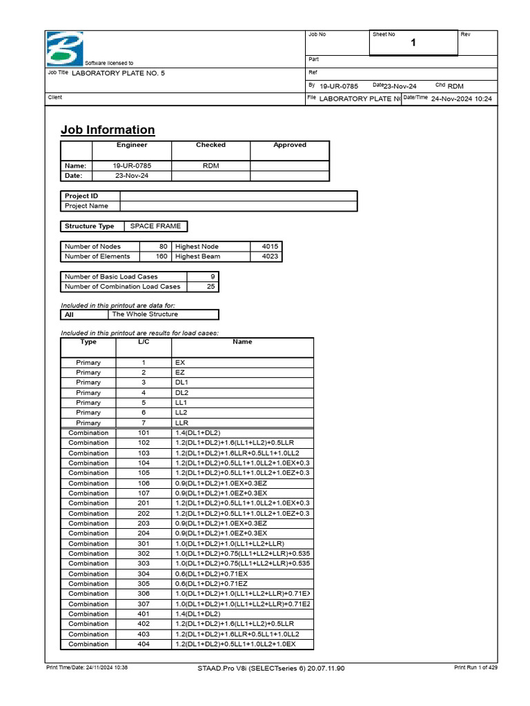 Laboratory Plate 5 Report Setup | PDF | Structural Engineering | Civil Engineering