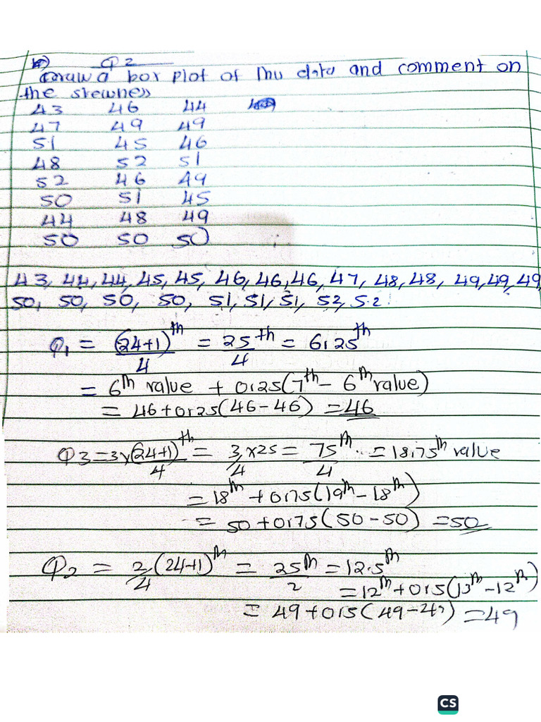 Statistics Assignment Marking Scheme | PDF