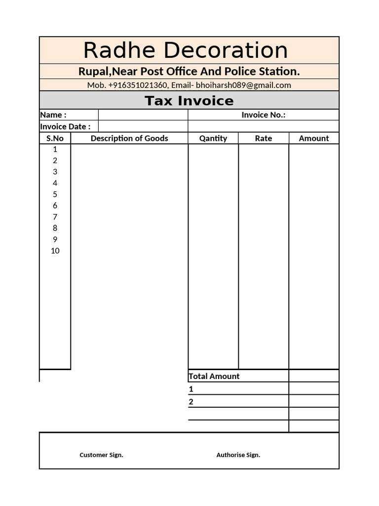 Bill Demo Print | PDF