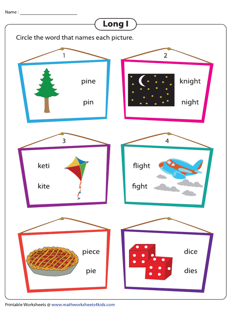 Identifying Pictures Words | PDF