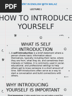 Introduce Yourself | PDF