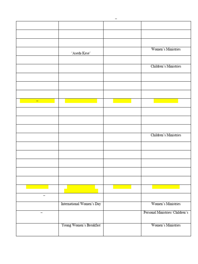SDA 2025 Events Calendar Overview | PDF | Seventh Day Adventist Church ...
