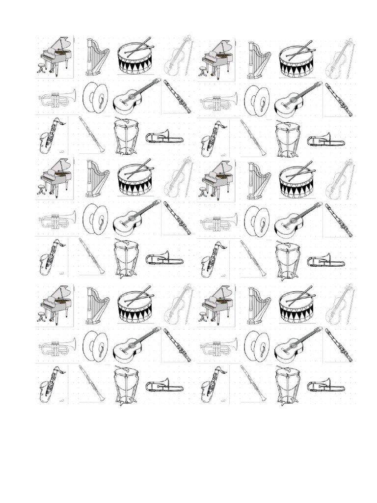 Instrumentos para Colorear | PDF