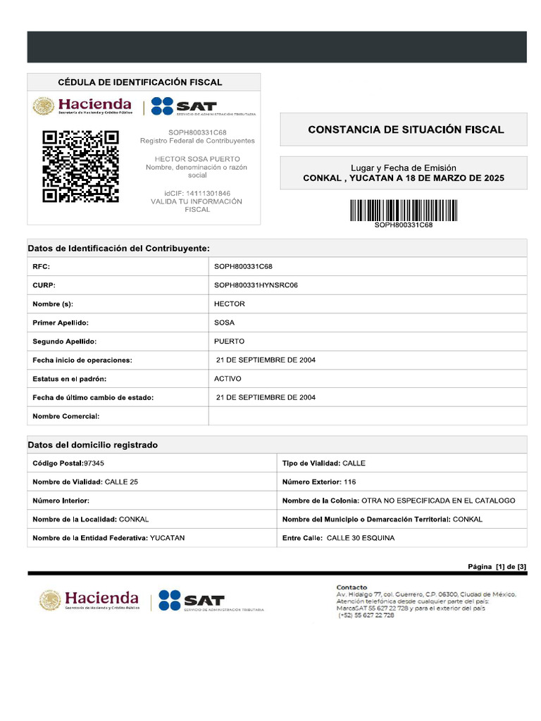 CSF Hector Sosa Actualizado | PDF