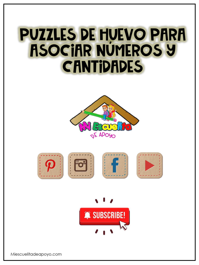 Puzzles de Huevo para Asociar Números y Cantidades | PDF