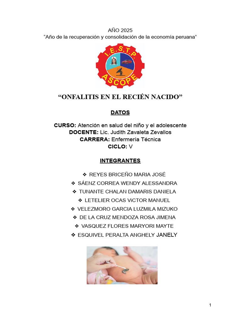 Onfalitis Neonatal: Diagnóstico y Tratamiento | PDF | Septicemia ...