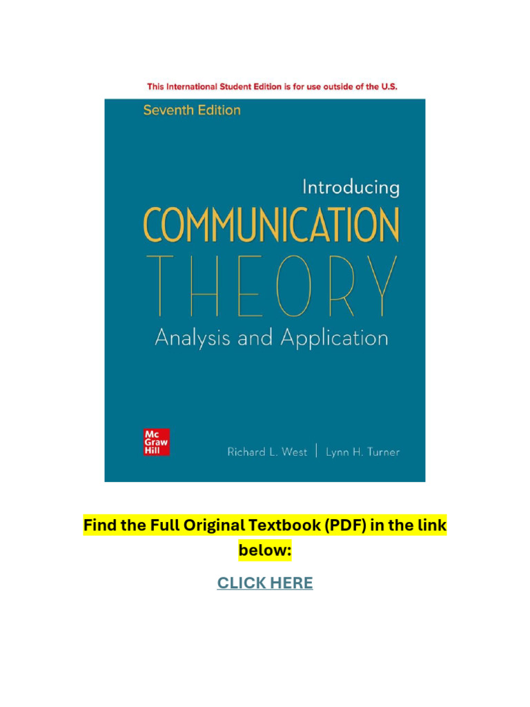 Introducing Communication Theory Overview | PDF | Interpersonal ...