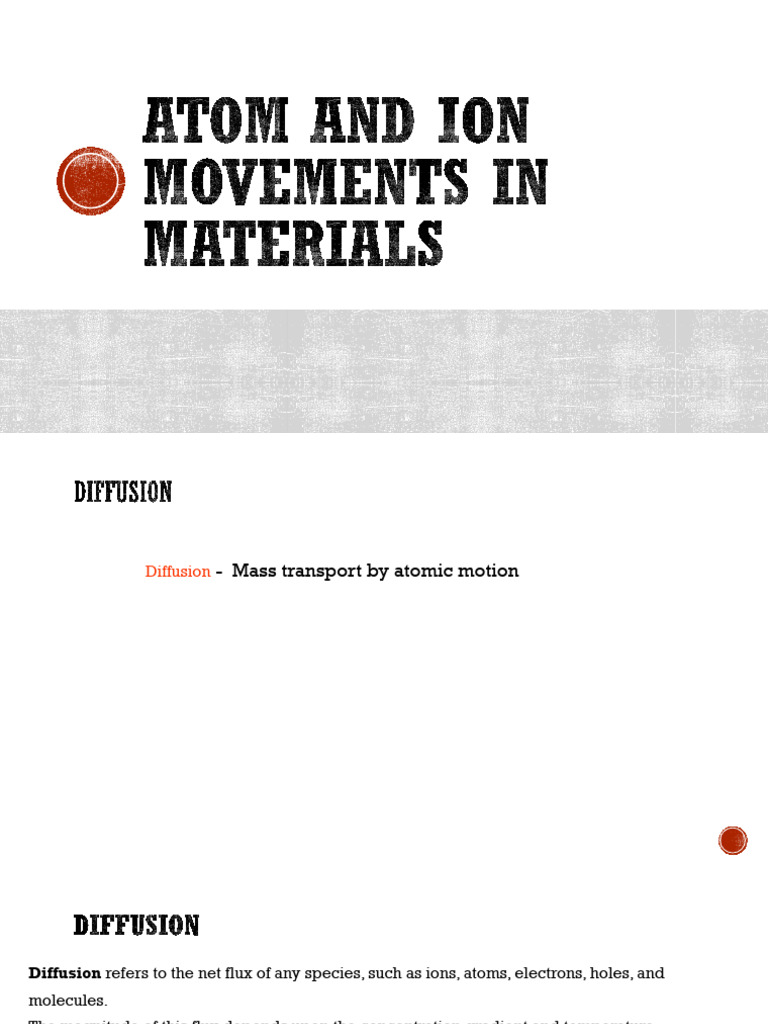 Mater Sci I-6 Diffusion | PDF | Diffusion | Sintering
