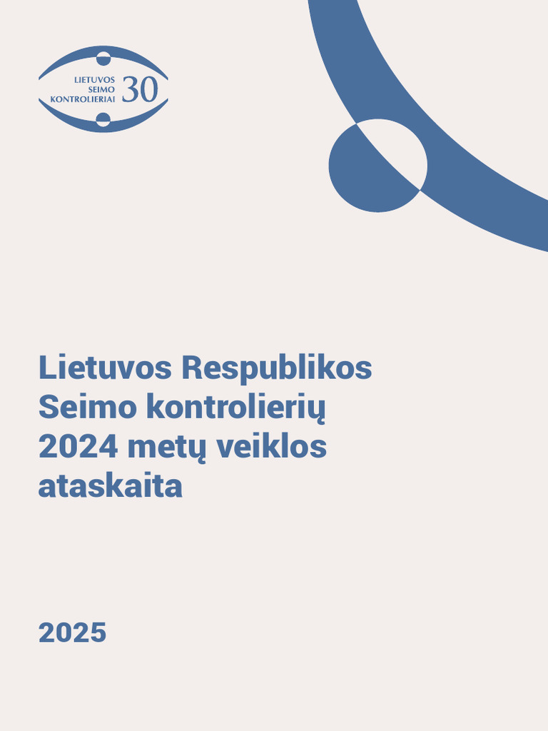 Seimo Kontrolieriu Veiklos Ataskaita 2024 | PDF