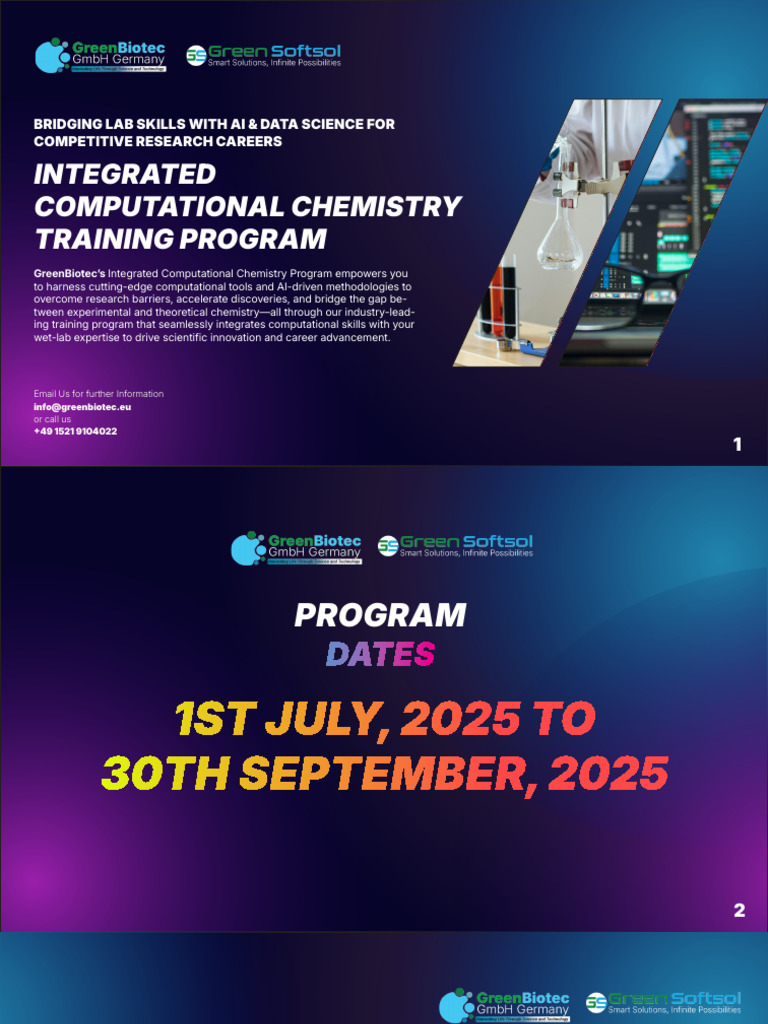 Computational Chemistry Training Program - v2 | PDF | Metabolomics | Proteomics