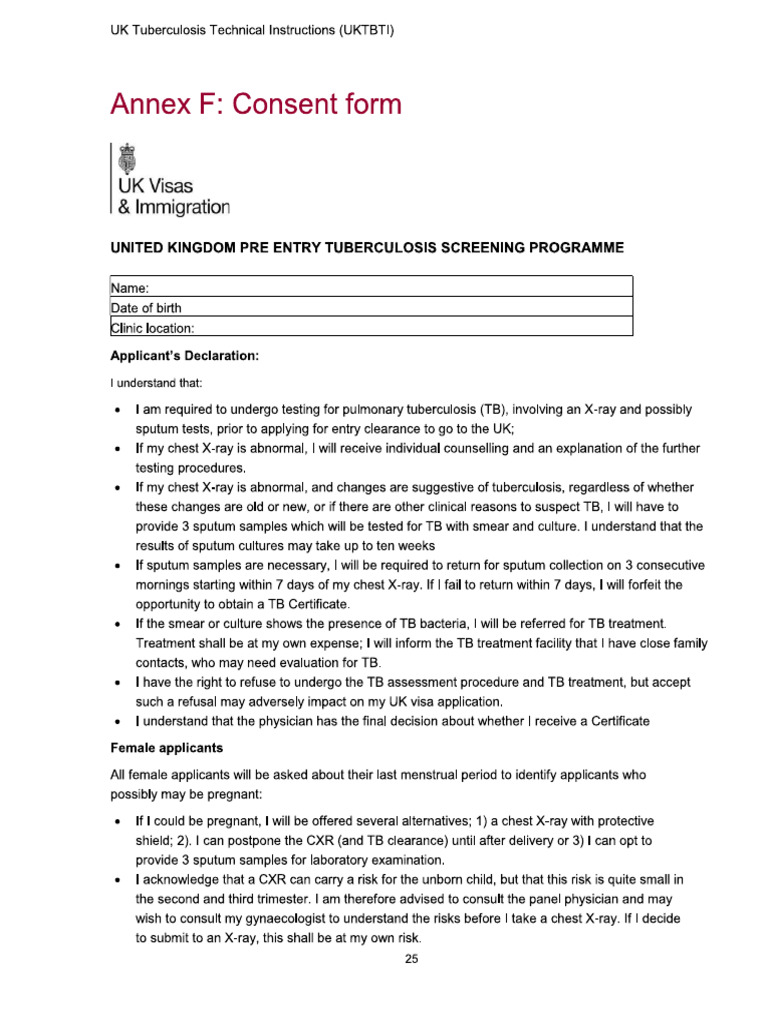 UK Annex F Consent Form | PDF