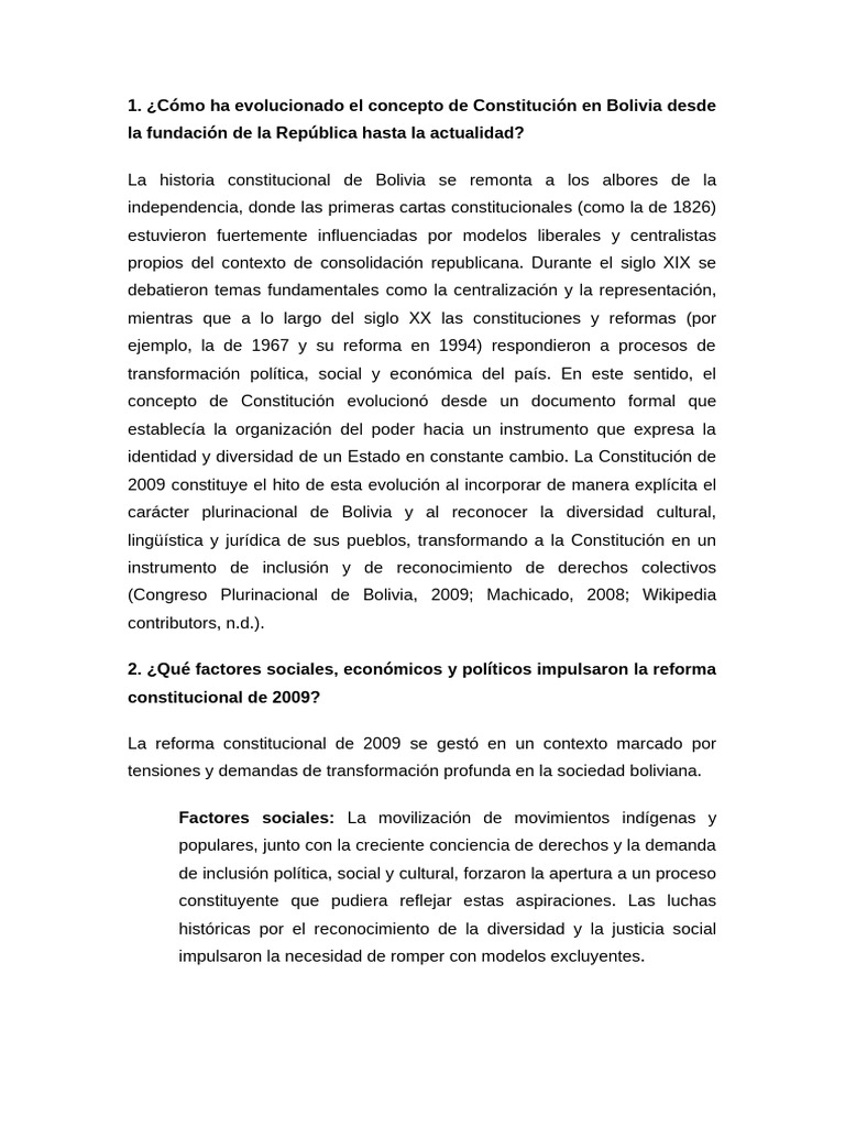 1ra Parte Consti | PDF | Constitución | Bolivia