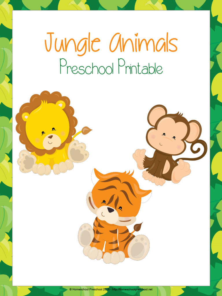 Jungle Animals Preschool Activities | PDF