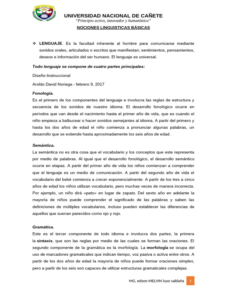 TEMA 03 - Nociones Linguisticas Bases | PDF | Habla | Comunicación