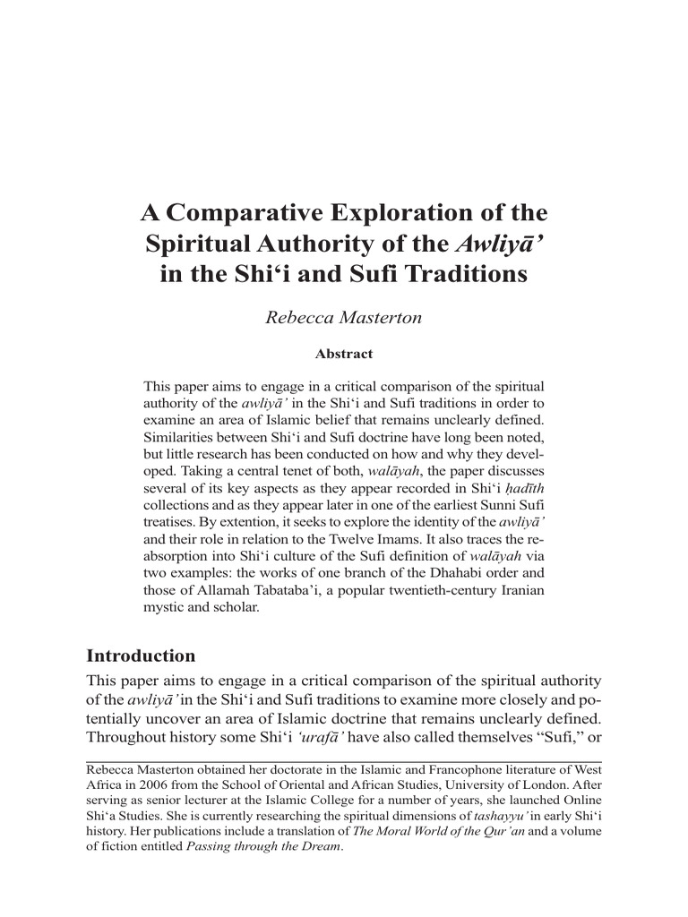Ojsadmin, Article 3 A Comparative Exploration of The | PDF | Sufism | God In Islam