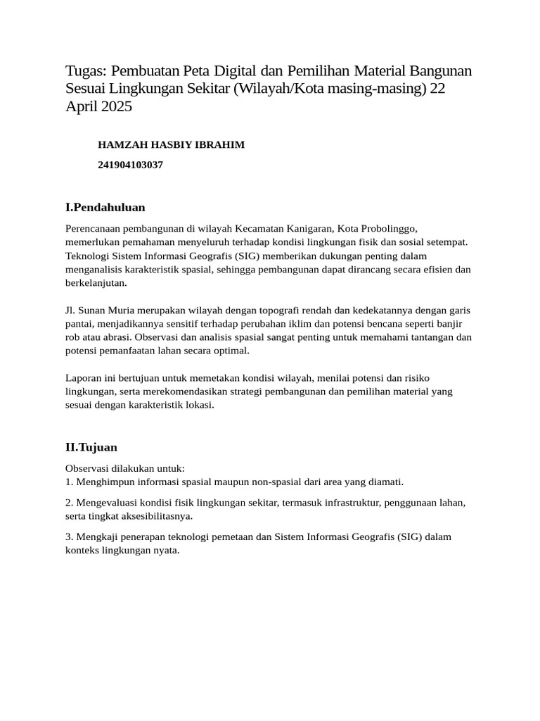 Peta Digital dan Material Bangunan Probolinggo | PDF