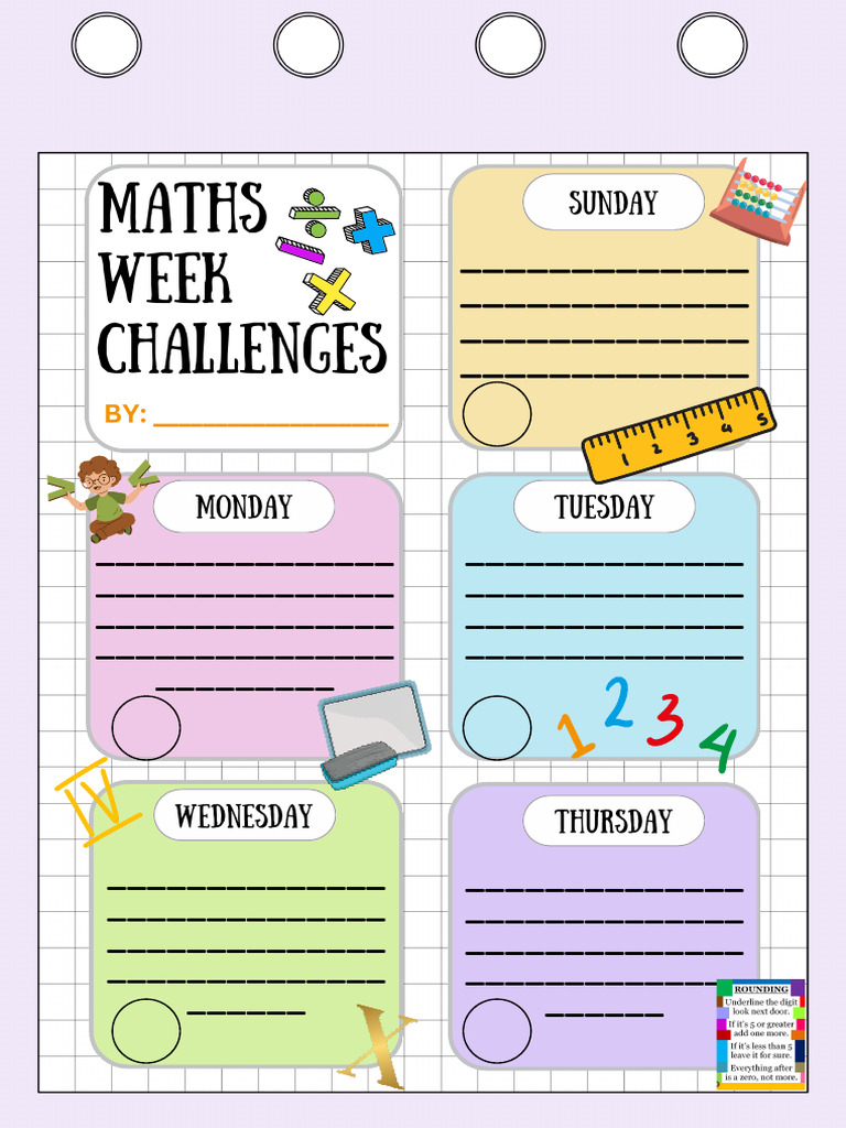 Maths Week Challenges: Sunday | PDF