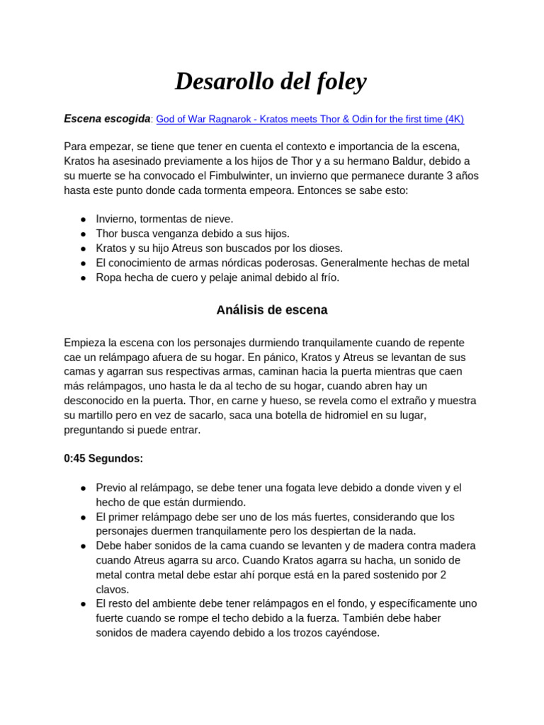 Desarollo Del Foley | PDF | Thor