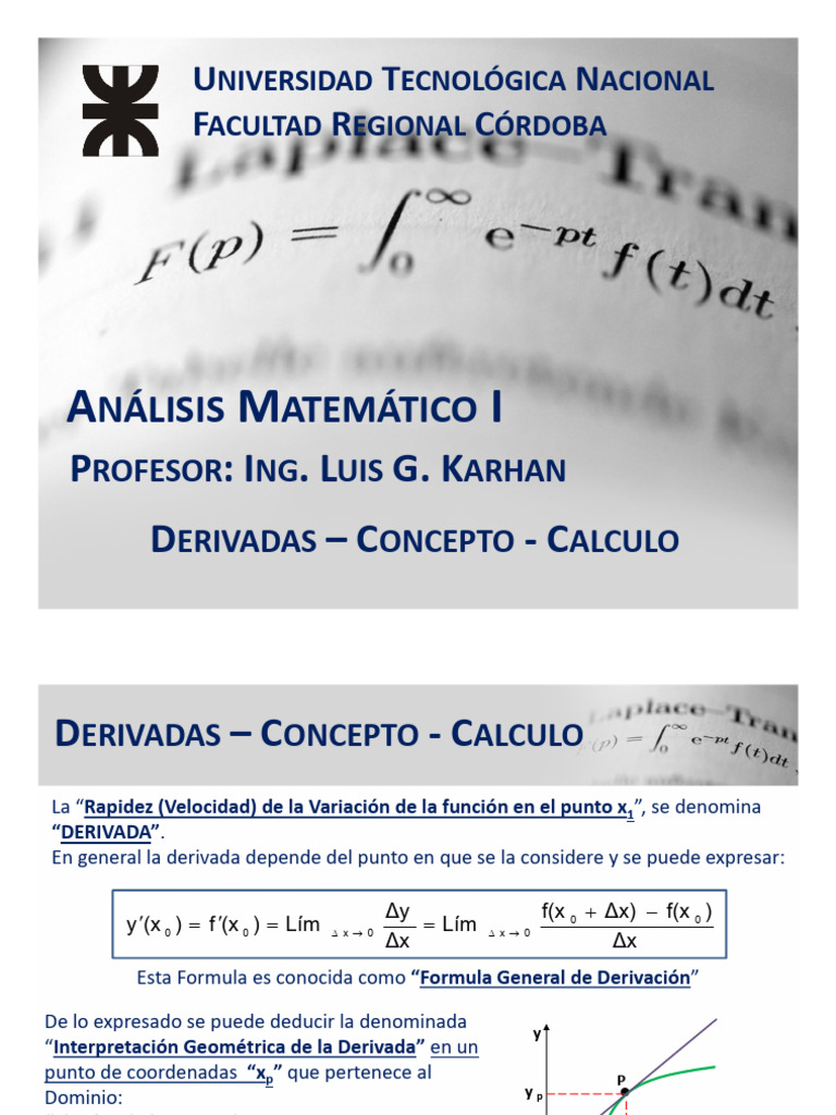9º Clase Derivada - Cocepto - Calculo | PDF | Derivado | Pendiente