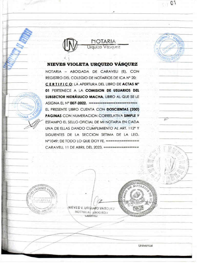 Comicion de Usuarios Macha | PDF