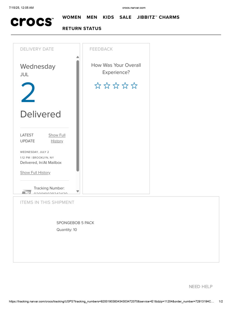 Crocs Order Tracking Information | PDF