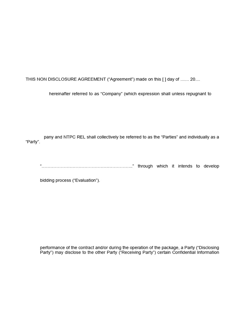 Non-Disclosure Agreement Overview | PDF | Confidentiality | Non ...