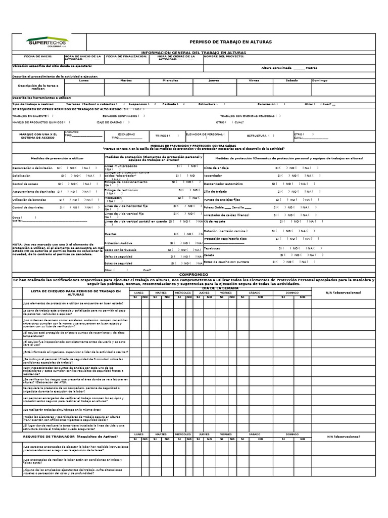 Permiso Tsa Actual Supertechos | PDF | Escalera