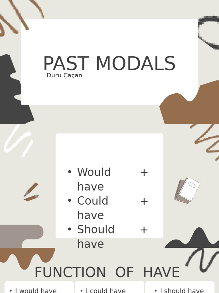 Past Modals | PDF